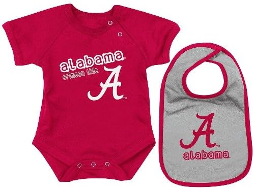 Alabama Crimson Tide Infant Dribble Onesie w/Bib : Amazon.it: Sport e ...