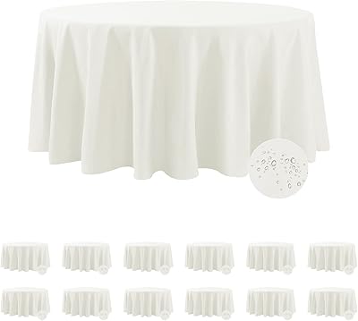 Amazon.com: 8 Pack Premium Round Tablecloth 108 Inch Round Table Covers ...