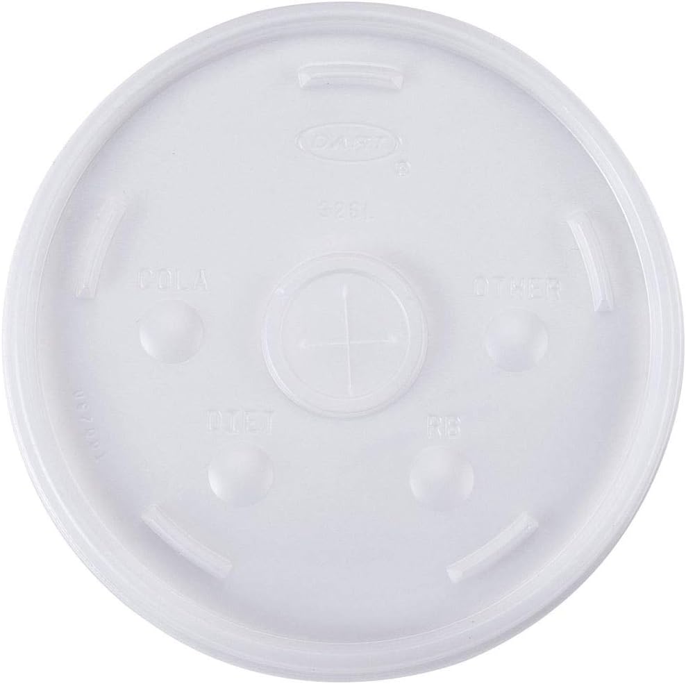 Amazon.com: DART 32JL Plastic Lids Fits 32oz Foam Cups Vented White 500 ...