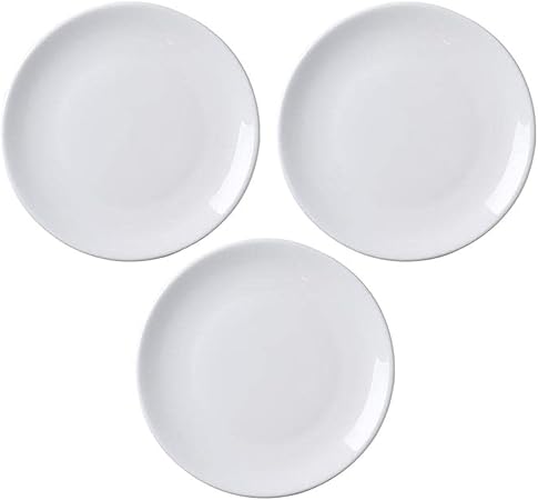 Amazon.com | MBBITL Porcelain Appetizer Plates Set of 3, 5 Inch White ...