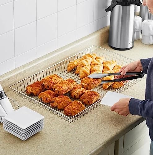 Snapklik.com : 16" X 26” Rectangular Wire Pastry Doughnut Basket Nickel Plated- Wire Serving ...