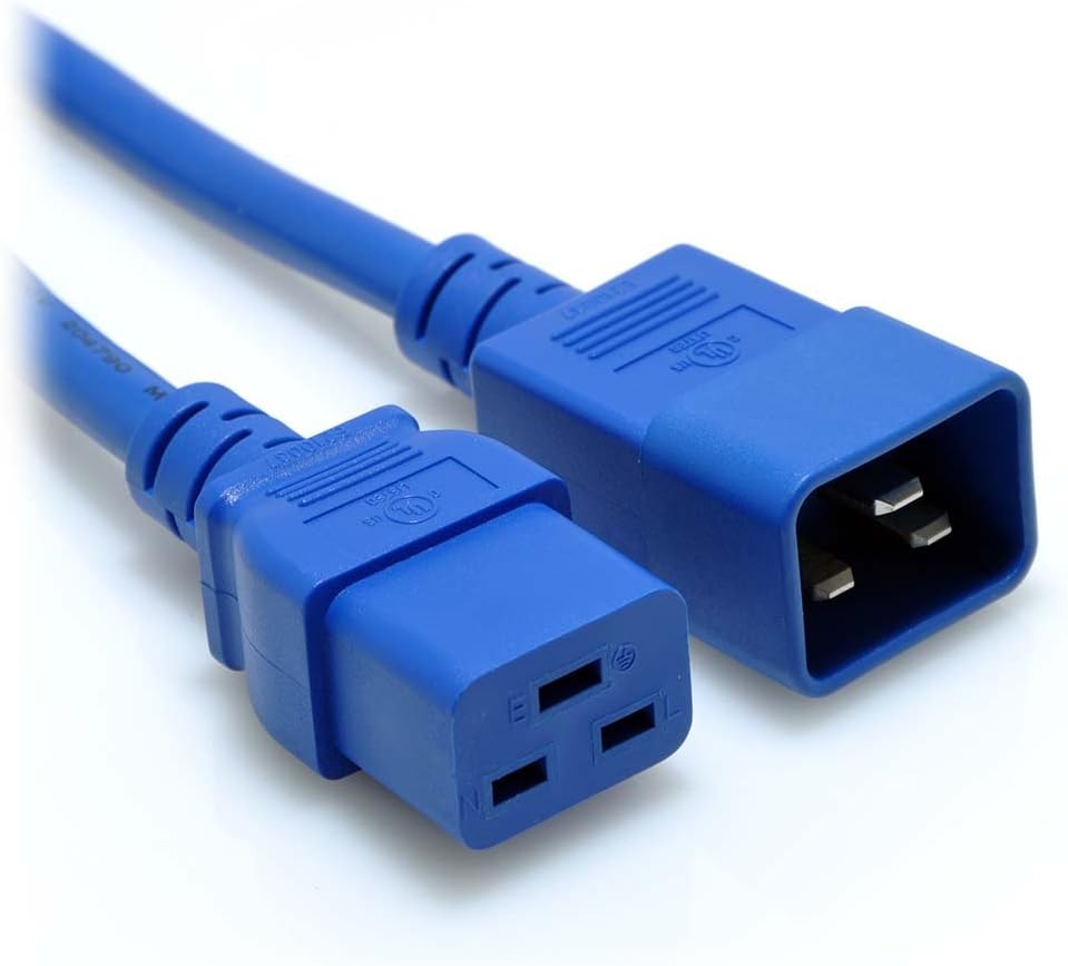 Amazon.com: CableRack 4ft IEC60320 C20 Male Plug to C19 Female ...