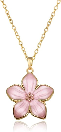 Amazon.com: KJDYQ Mulan-Inspired Blossom of Honor Necklace Pink Enamel ...