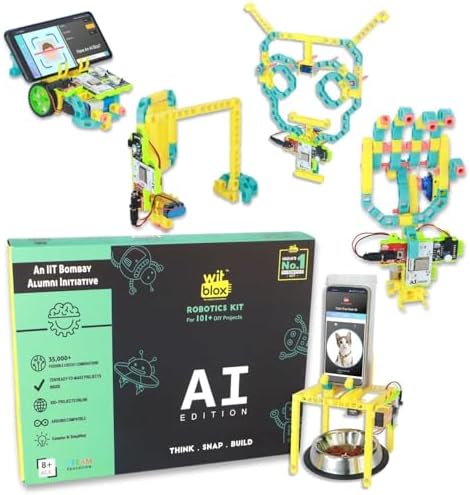 Buy WitBlox AI Artificial Intelligence Robotic Science Kit for 101+ Project 174 Part 8 Yrs+ ...
