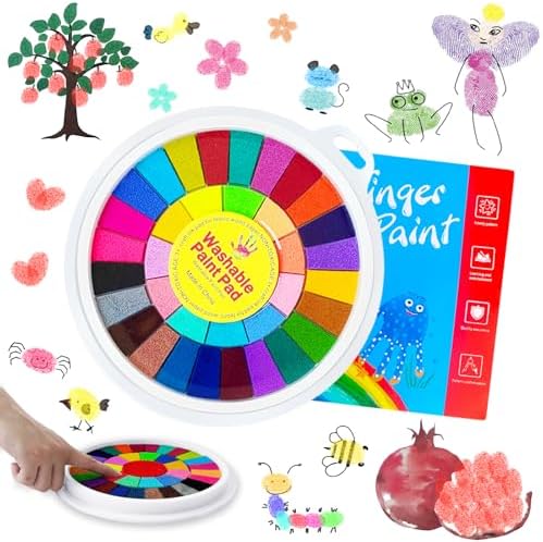 36 Colors Finger Paint Kit,Washable Funny Finger Painting Kit with Book ...
