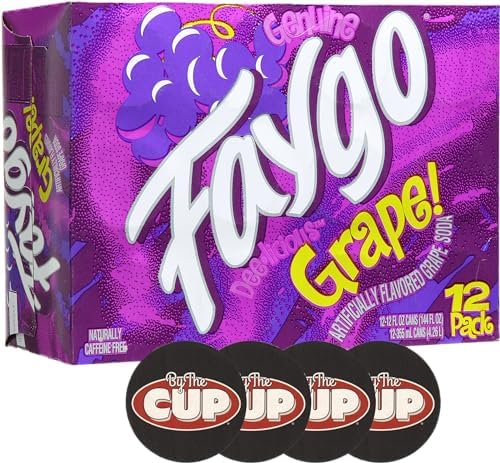 Amazon.com : Faygo Grape Soda Pop, 12 oz Can (Pack of 12) with By The ...
