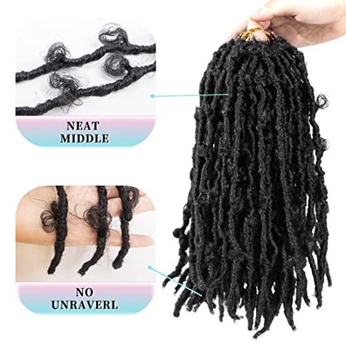 12 Inch Butterfly Locs Crochet Hair 6 Packs Distressed Faux Locs ...