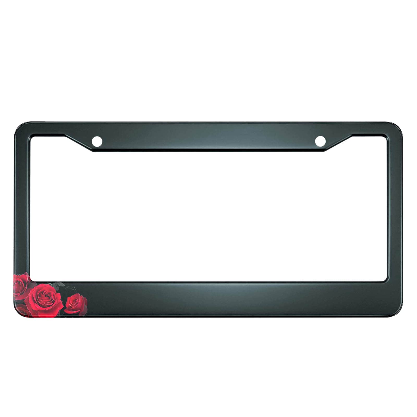 Amazon.com: HOSNYE Red Roses License Plate Frame Metal License Plate ...