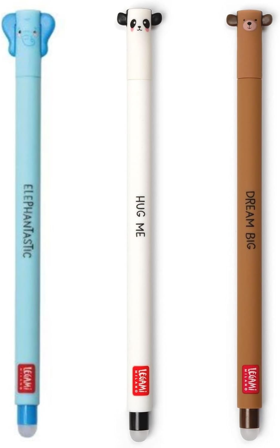 Legami - Set of 3 Erasable Gel Pens, Elephant, Panda, Bear : Amazon.co ...