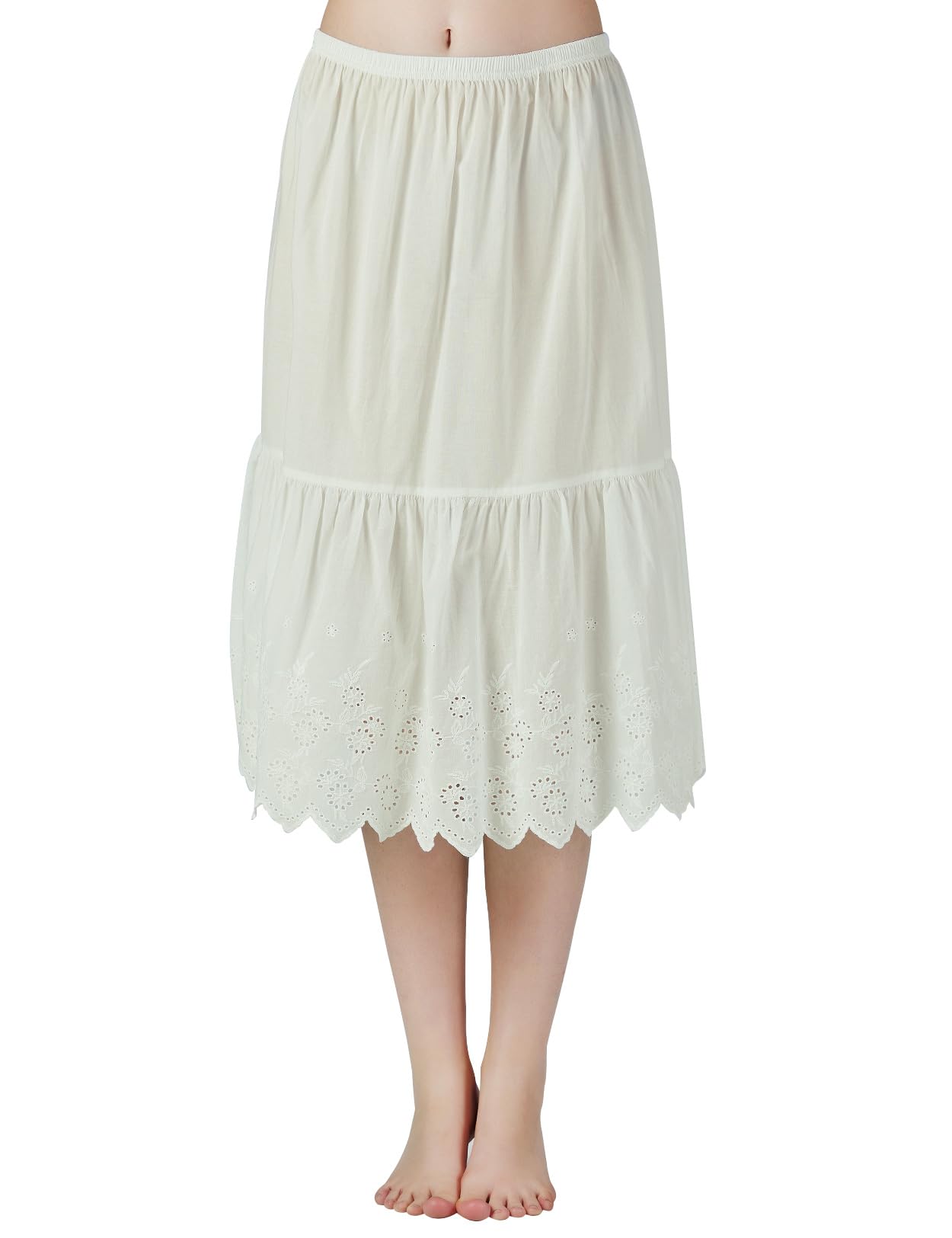 BEAUTELICATE Femme Jupon en Pur Coton avec Dentelle sous Jupe sous Robe ...