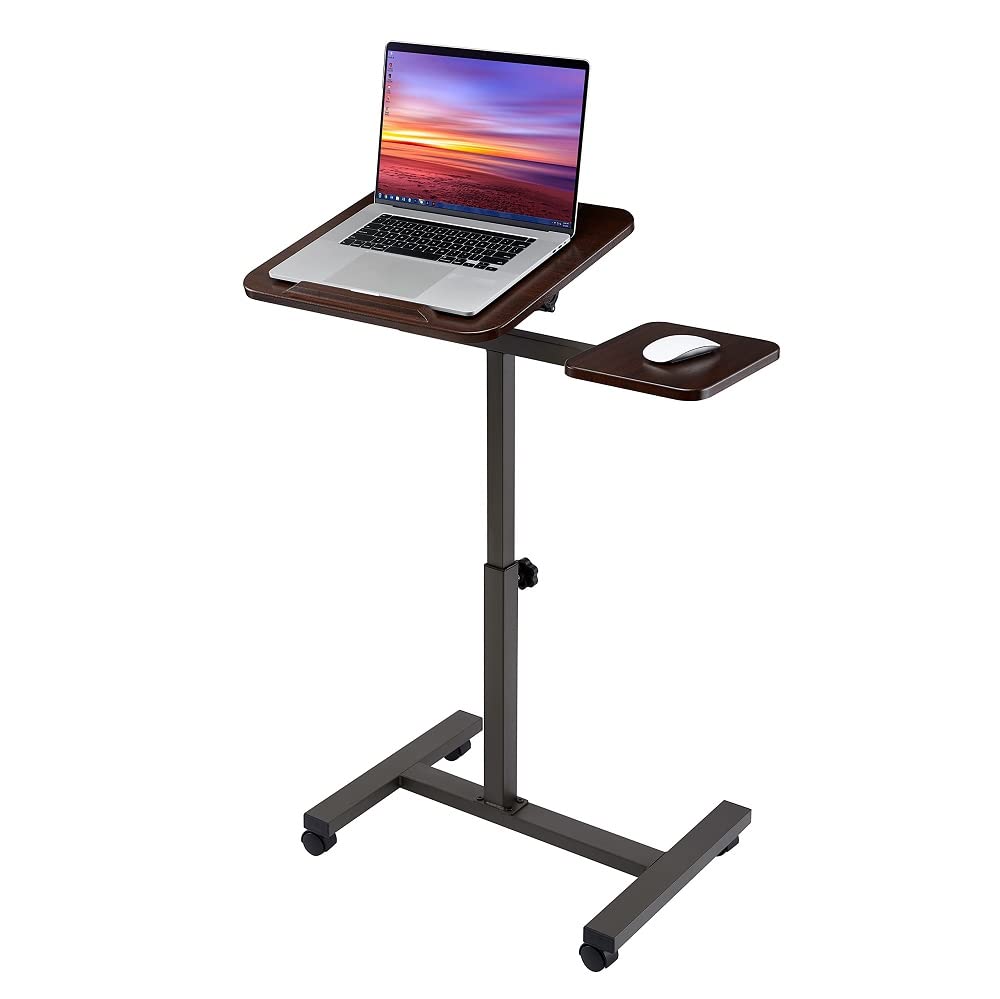 Amazon.com: Seville Classics Solid-Top Height Adjustable Mobile Laptop ...