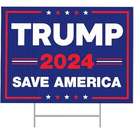 Amazon.com : SignPro Trump 2024 Yard Sign | Save America Lawn Sign ...