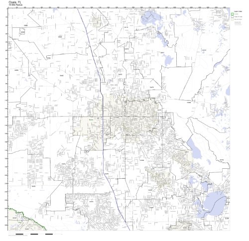 Working Maps Ocala Fl Zip Code Map Laminated | Desertcart INDIA