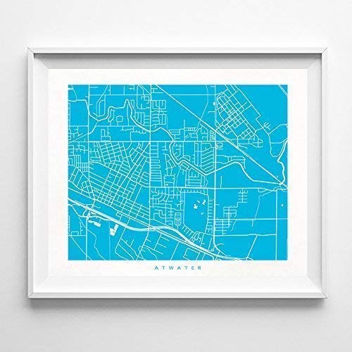 Amazon.com: Atwater California Street Road Map Home Decor Poster Urban ...