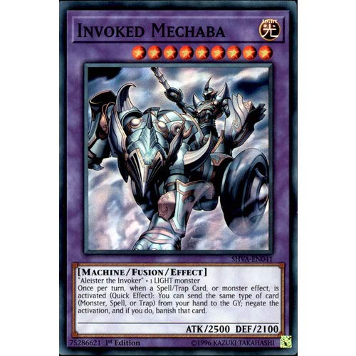 INVOKED MECHABA *** SHVA-EN041 SUPER RARE YUGIOH 3 AVAILABLE! Yu-Gi-Oh ...