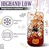 Amazon.com | Umigy 8 Pcs 16oz Halloween Glass Tumbler Halloween Iced ...