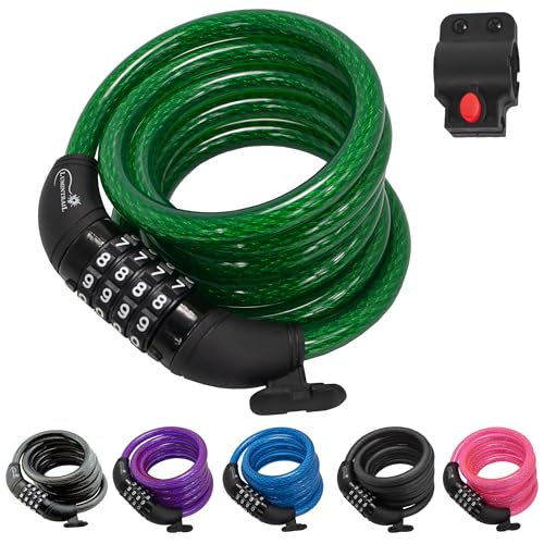 Lumintrail Combination Bike Lock Cable for Bike Accessories - 4ft Bike ...