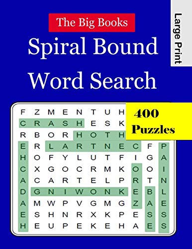 The Big Books Spiral Bound Word Search: 400 Puzzles Extra Large Print ...