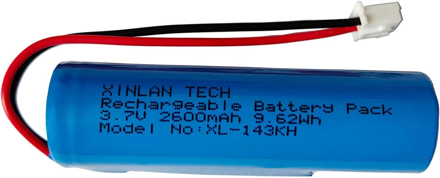 Amazon.com: XINLANTECH 3.7V 2600mAh 9.62Wh Rechargeable Li-ion Battery ...