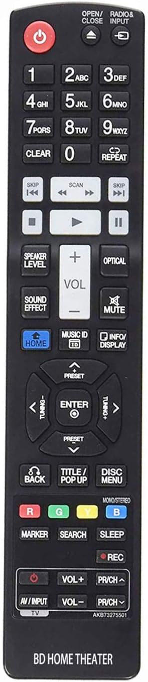 Amazon.com: AKB73635401 Replaced Remote fit for LG 3D Blu-ray DVD Home ...