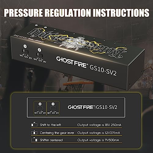 Snapklik.com : GHOSTFIRE GS10-SV2 10-Output Guitar Pedal Power Supply 9V/1000mA High Current For ...
