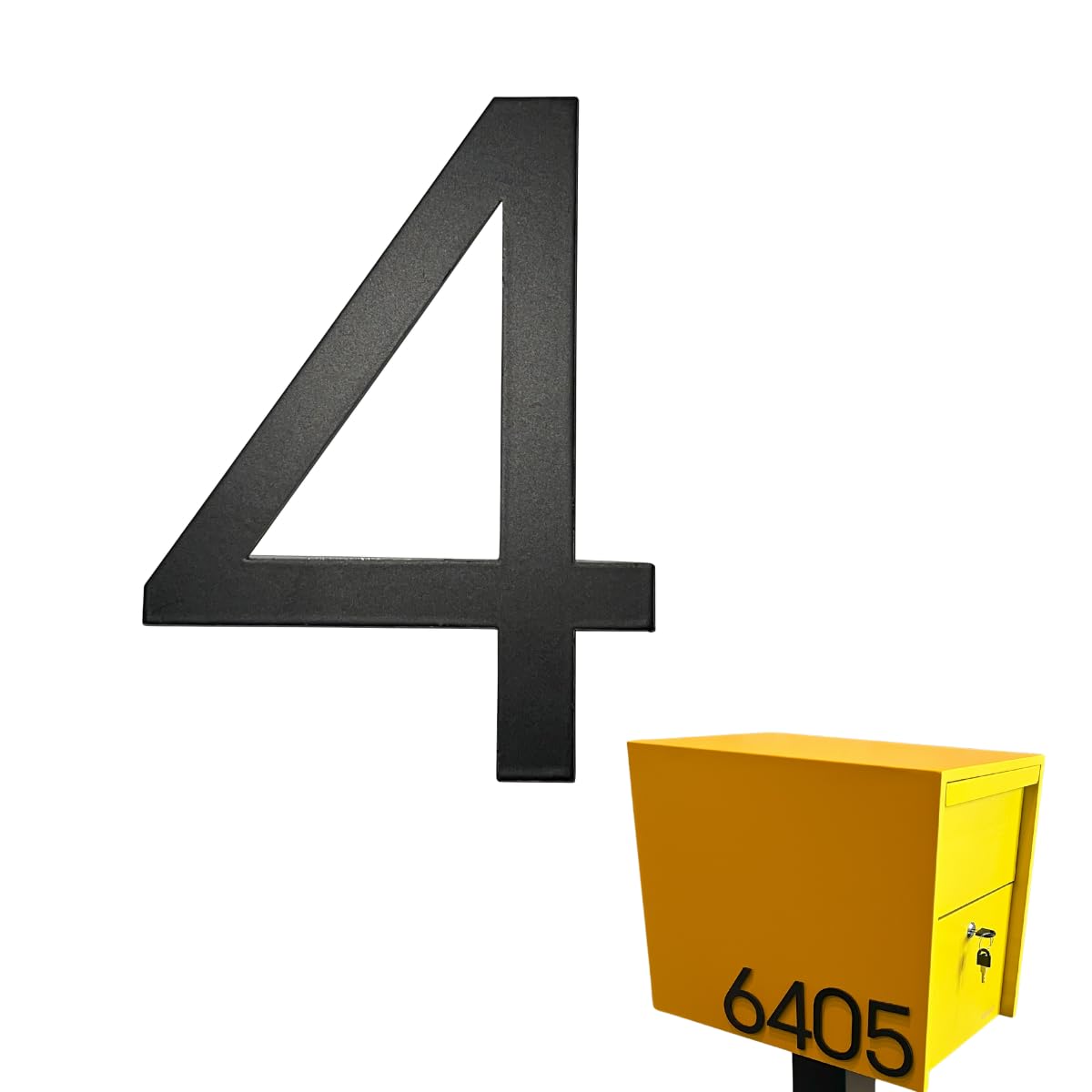 Amazon.com: Adoorn 4 Inch Mailbox Numbers - Number 4, Black Color, Each ...