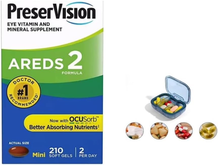 Amazon.com: PreserVision AREDS 2 Eye Vitamin & Mineral Supplement 210 ...