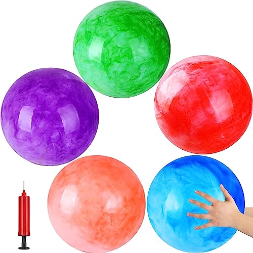 Snapklik.com : 5 Pcs 18 Inch Marbleized Bouncy Balls For Kids Large ...