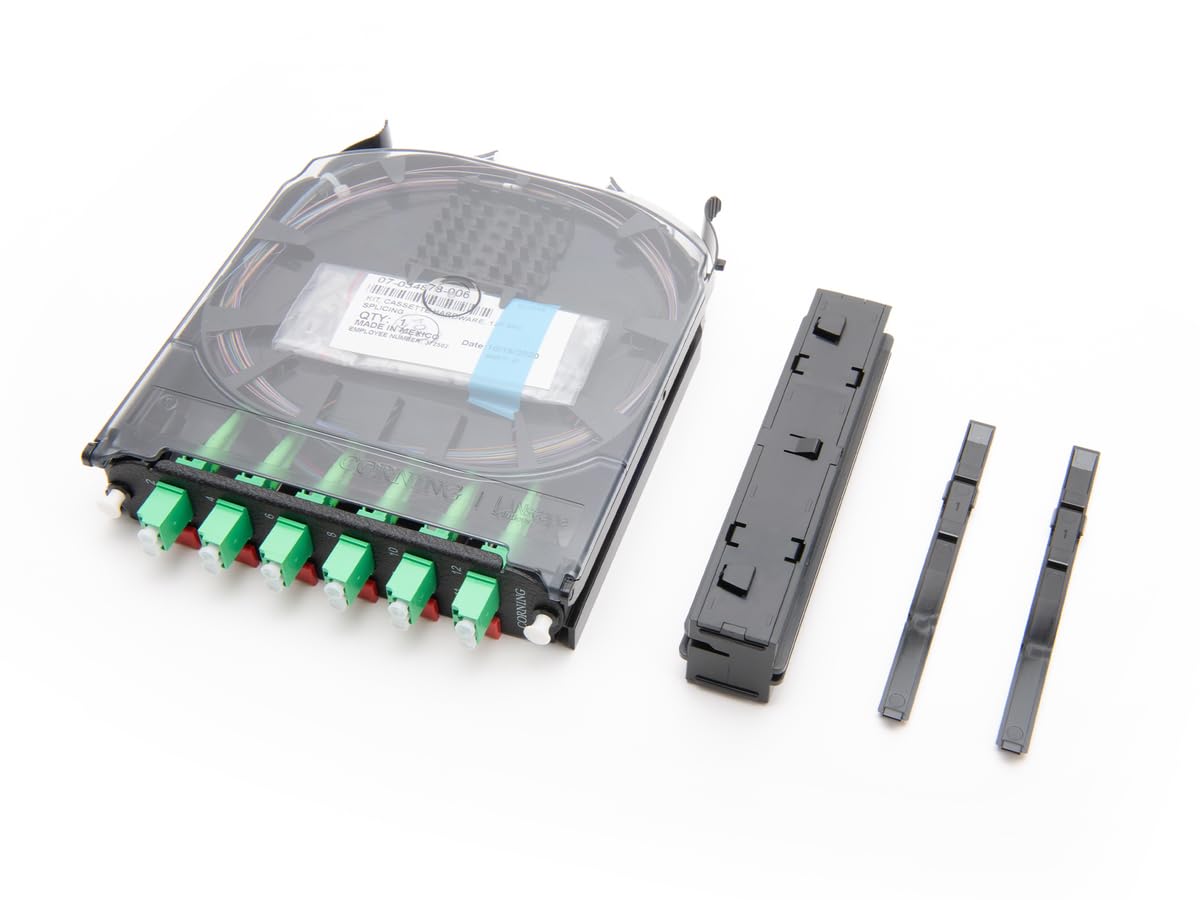Corning CCH-CS12-B3-P00RE Pigtailed Splice Cassette, 12 Fiber, LC ...