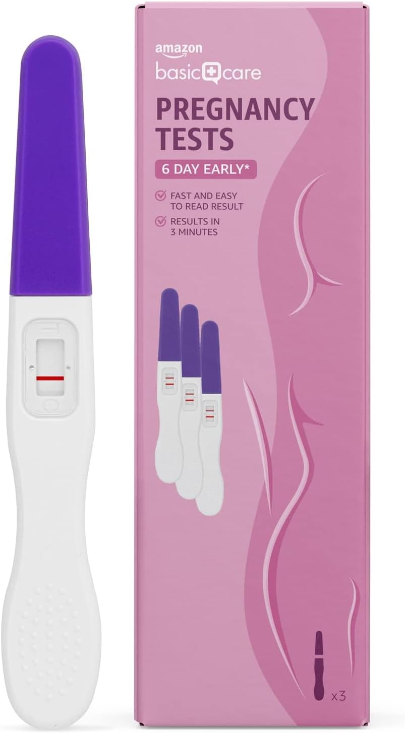 Amazon Basic Care 6 Day Early Pregnancy Tests (Pack of 3 Tests ...