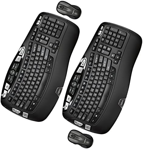 Amazon.com: Logitech MK550 Comfort Wave Wireless Keyboard & Mouse Combo ...