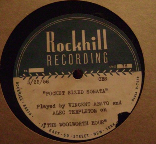 Vincent Abato And Alec Templeton - Pocket Sized Sonata, Aircheck From ...
