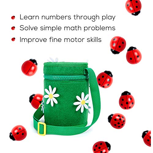 Snapklik.com : Counting Ladybugs - Montessori Wooden Counting Toy For ...