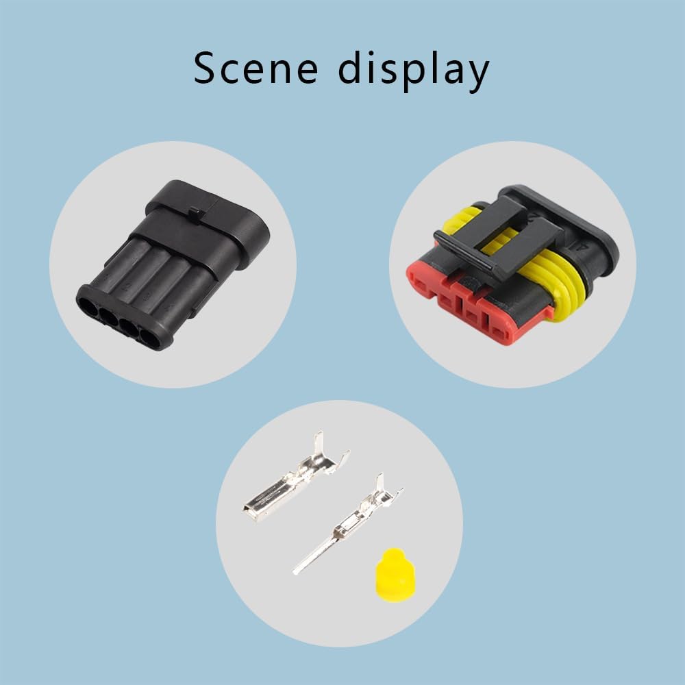 96 conectores eléctricos impermeables para automóvil, kit de conectores ...