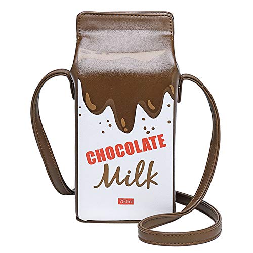 Cute Milk Box Purse, Techcircle PU Leather Crossbody Bag Waterproof ...