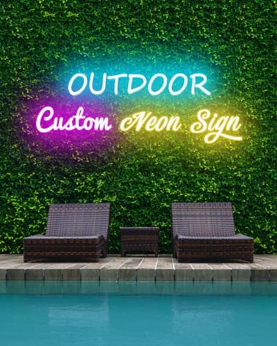 Amazon.com : Large Custom Outdoor Neon Sign, Personalized Waterproof ...