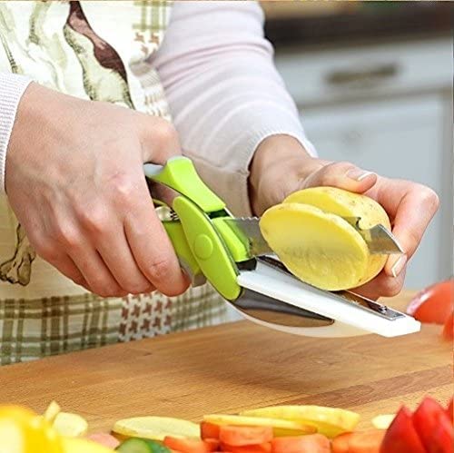 Buy TENEZA Clever Cutter 2-in-1 Plastic Food Chopper - (Multicolour ...