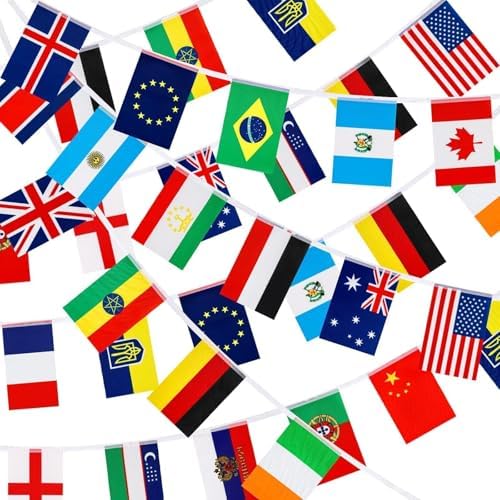 Amazon.com : Consummate 224 Countries International World String Flags ...