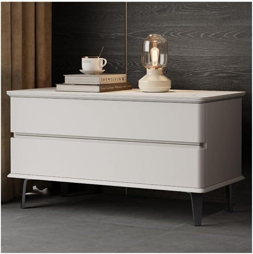 Amazon.com: SENBAILU Bedside Table Minimalist All-Solid Wood Large ...