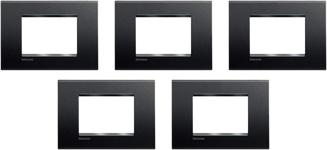 BTicino Livinglight Placca 3 Moduli, Forma Rettangolare, Antracite, 1 ...