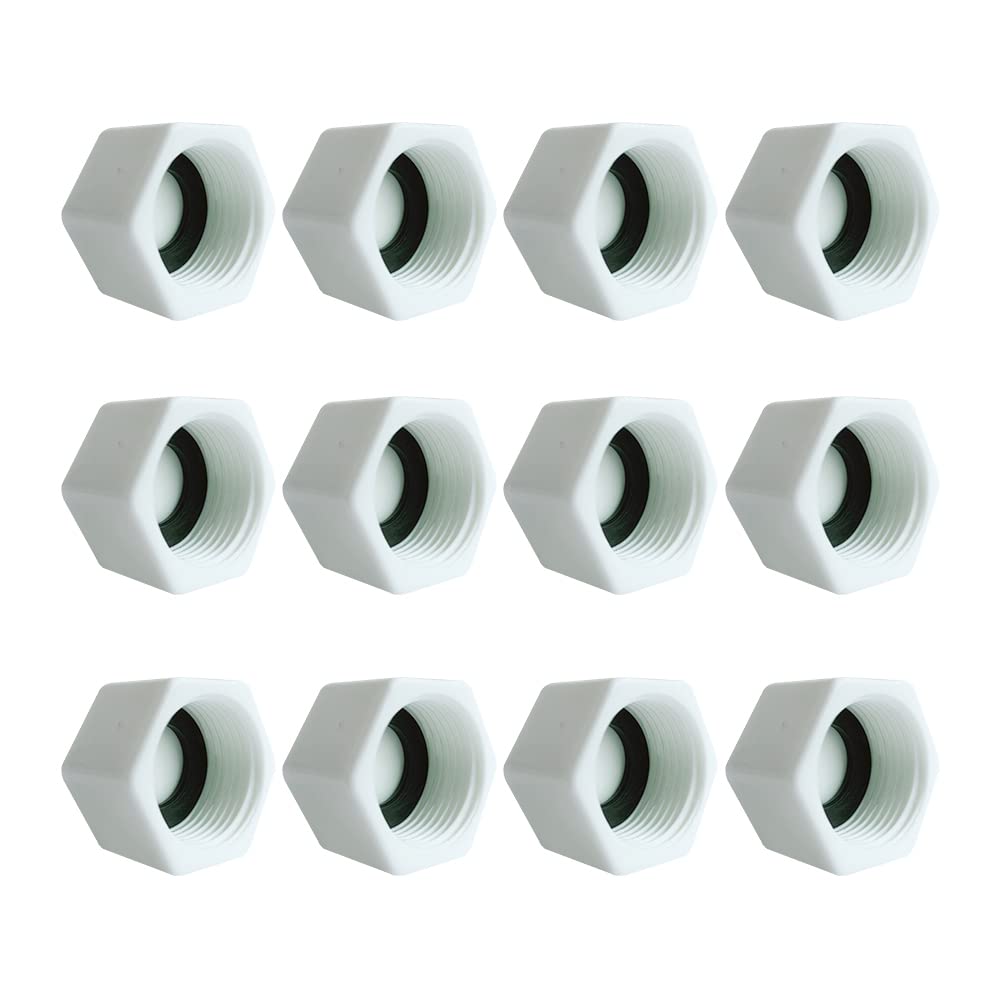 HLIWS 12 Pcs 3/4-inch BSP Threaded Blanking Cap,Drain Cap Seal ...