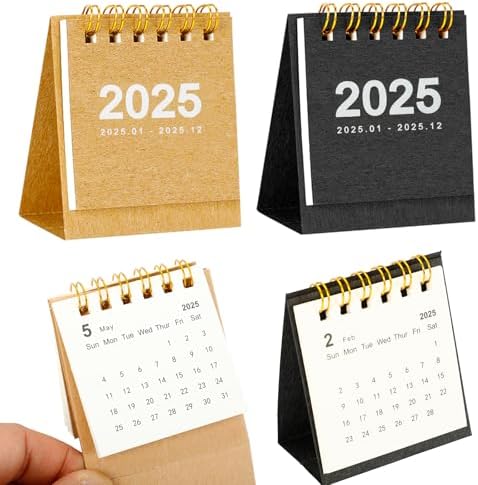 Amazon.com : Modixun 2 Pack Mini Desk Calendar, Creative Aluminum Alloy ...