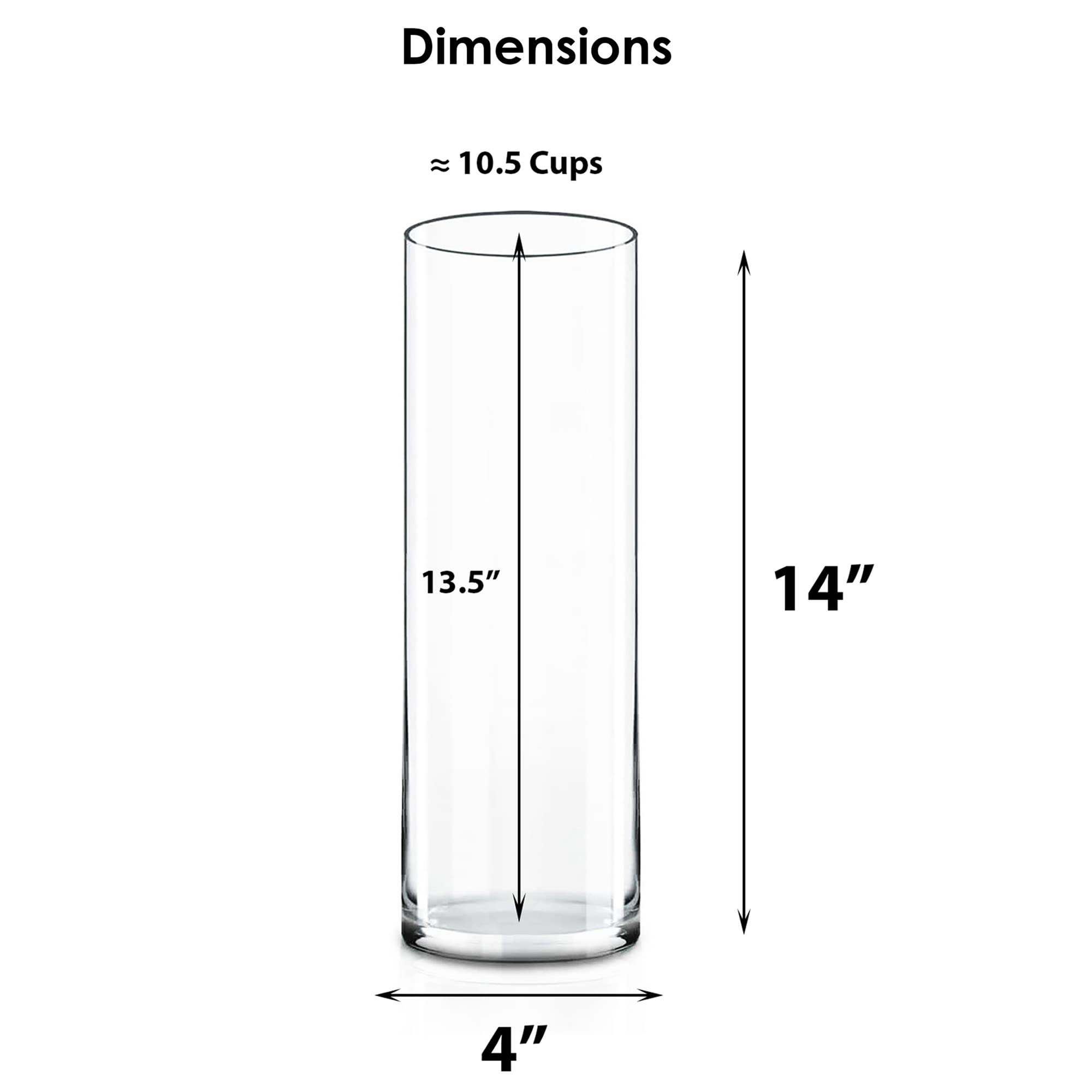 Snapklik.com : CYS Excel Clear Glass Cylinder Vase