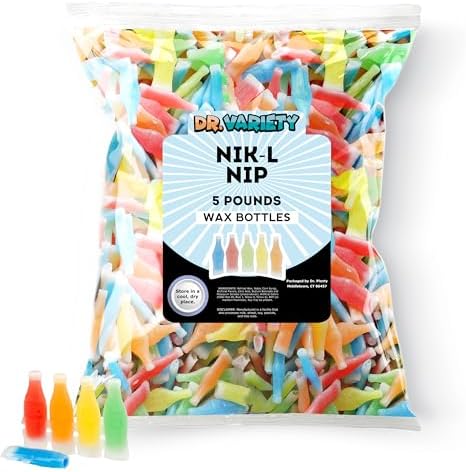 Amazon.com: Nik-L-Nips Wax Bottles Candy Drinks, 5LB Bulk Candy ...