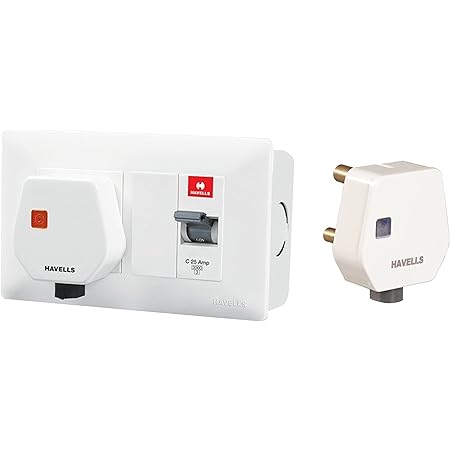 Havells DBOXx MCB Protected Socket PVC Plastic Base Model (White ...