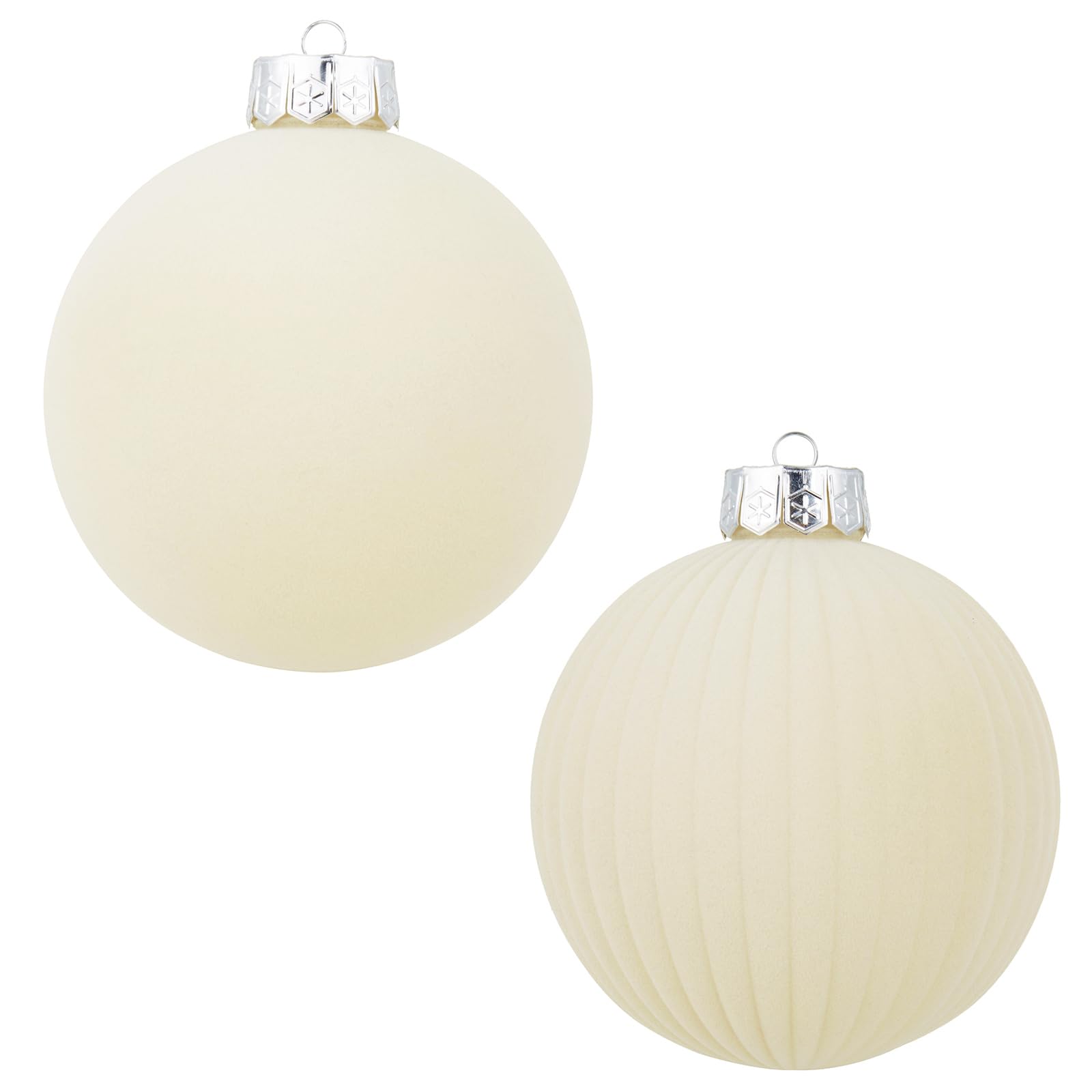 Amazon.com: CristBest Velvet Christmas Balls Large Hanging Shatterproof ...