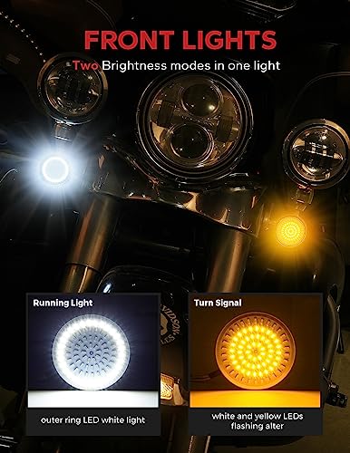 Snapklik.com : 1157 LED Motorcycle Turn Signal, 81 Advanced LED, 2 ...