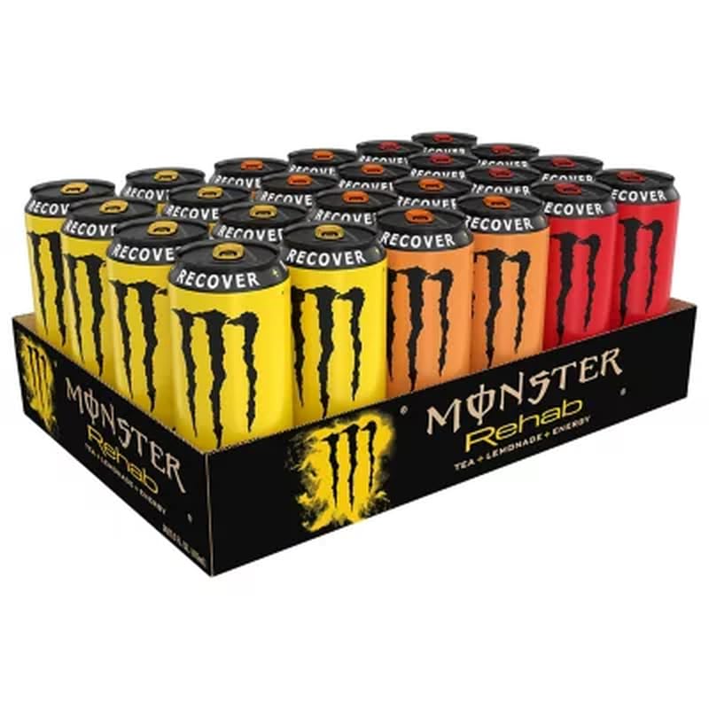 Monster Energy Rehab – Paquete variado de té+limonada, té de durazno ...