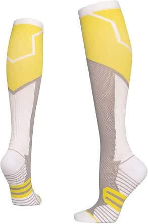 Amazon.com: Yelow and White Gradient Compression Socks for Women 20 ...