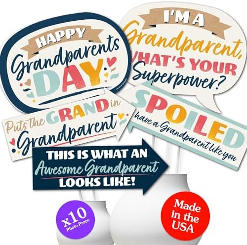Amazon.com: Big Dot of Happiness Funny Happy Grandparents Day Photo ...